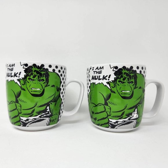 Marvel | Kitchen | 2 The Incredible Hulk Coffee Mugs Large 2 Oz Disney ...